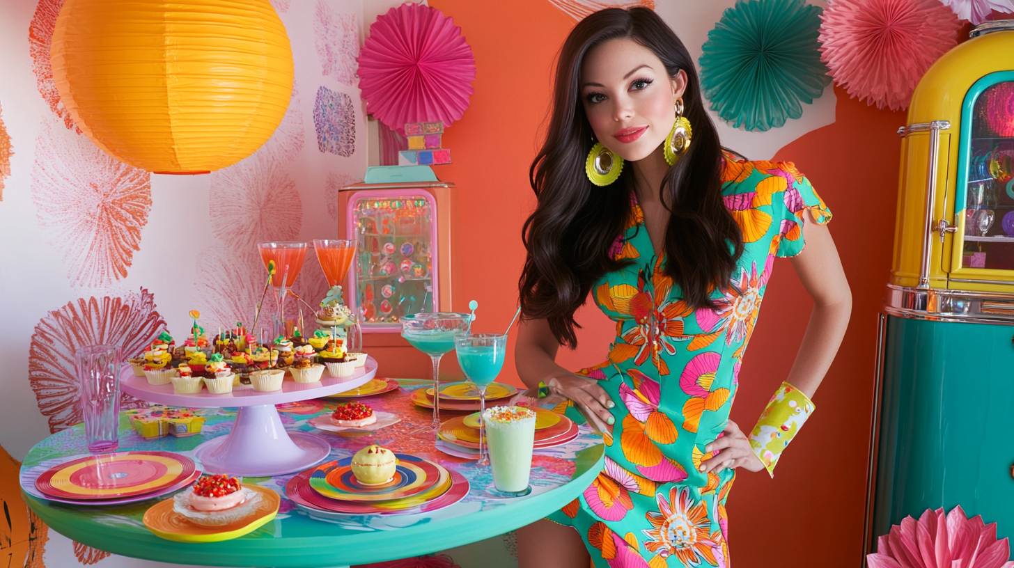 42 Party Table Decor Ideas Inspired By The 1960'S - Inspired Realms